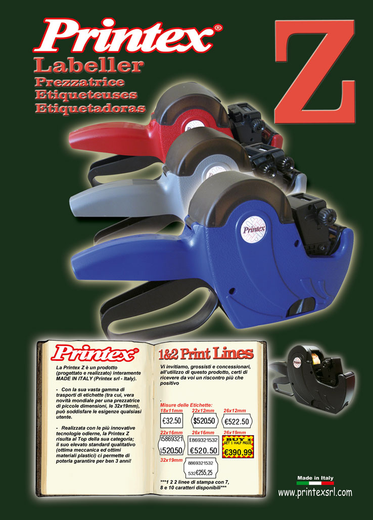 PRINTEX SRL Prezzatrici Etichettatrici Graffatrici Etichette - Printex 3